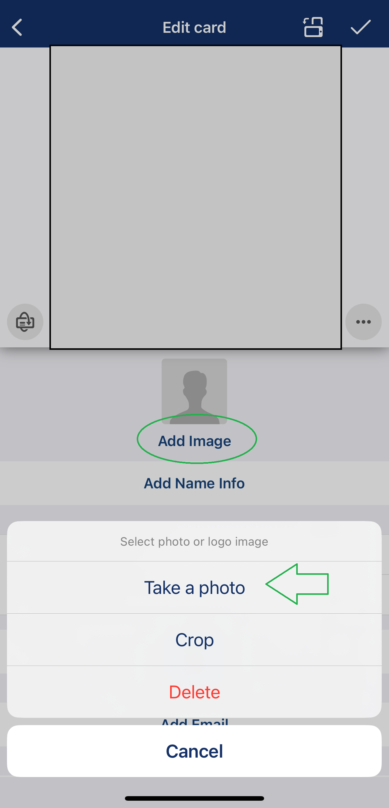 How to add a photo of the business card's owner – Help Center