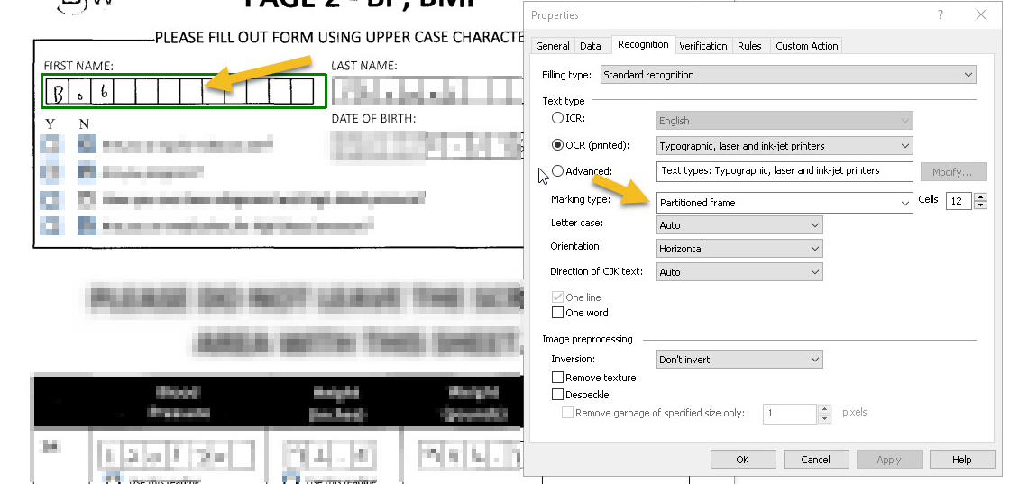 How to capture fields with a specific marking type from the fixed form ...
