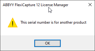 Error on activating a license: This serial number is for another product – Help Center