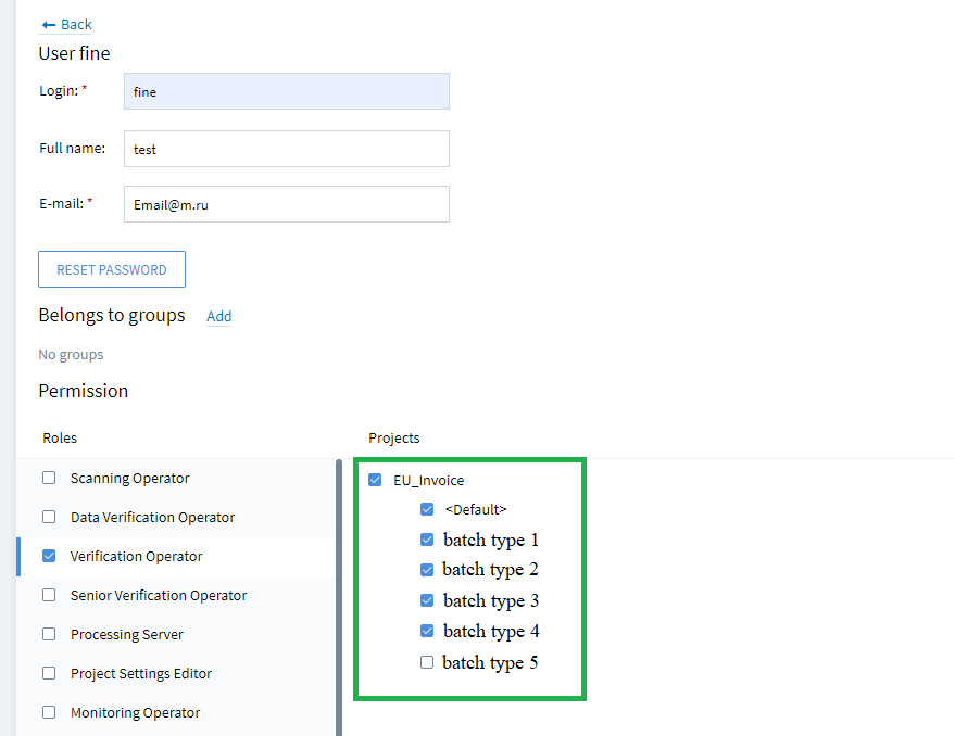 How To Restrict The List Of Document Definitions That Verification Operators Can Use For