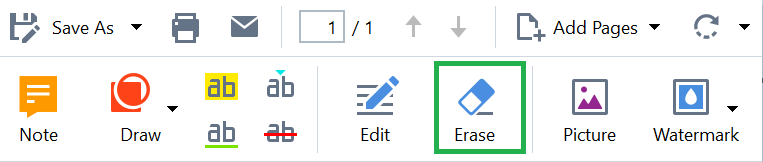 How to erase a part of the image in a document in FineReader PDF – Help Center