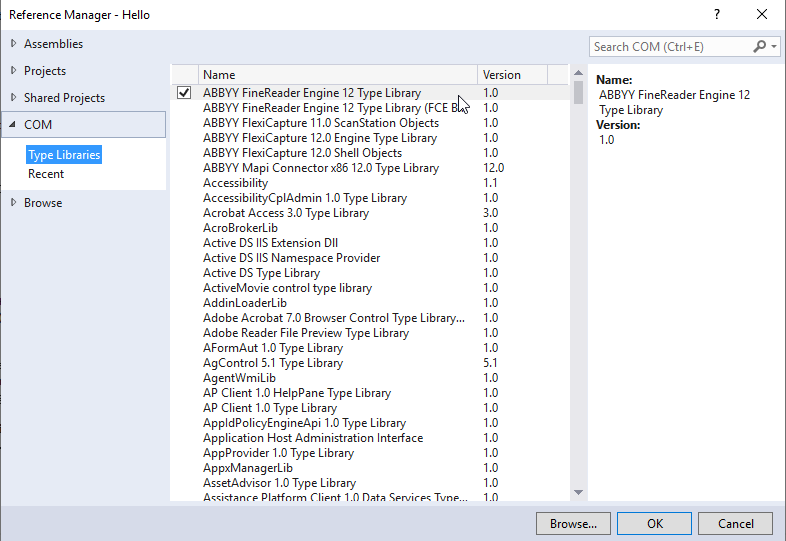 Include FineReader Engine library into the Visual Studio project – Help ...