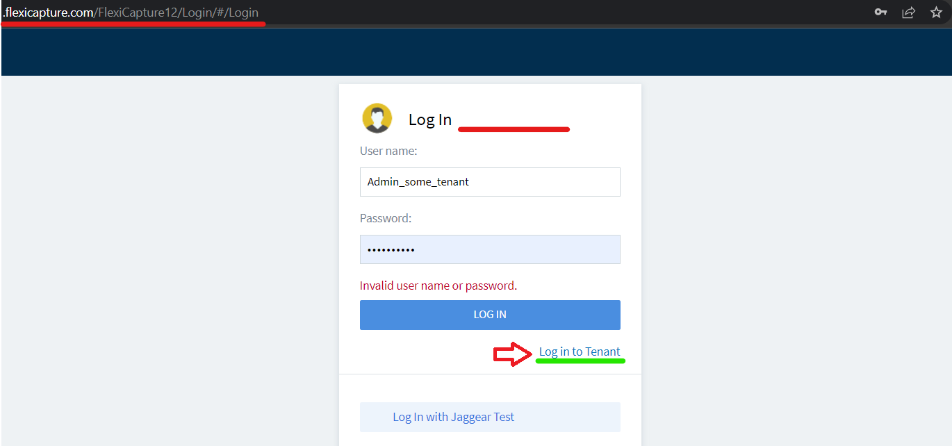 Not able to login to FlexiCapture web page: Invalid user name or ...